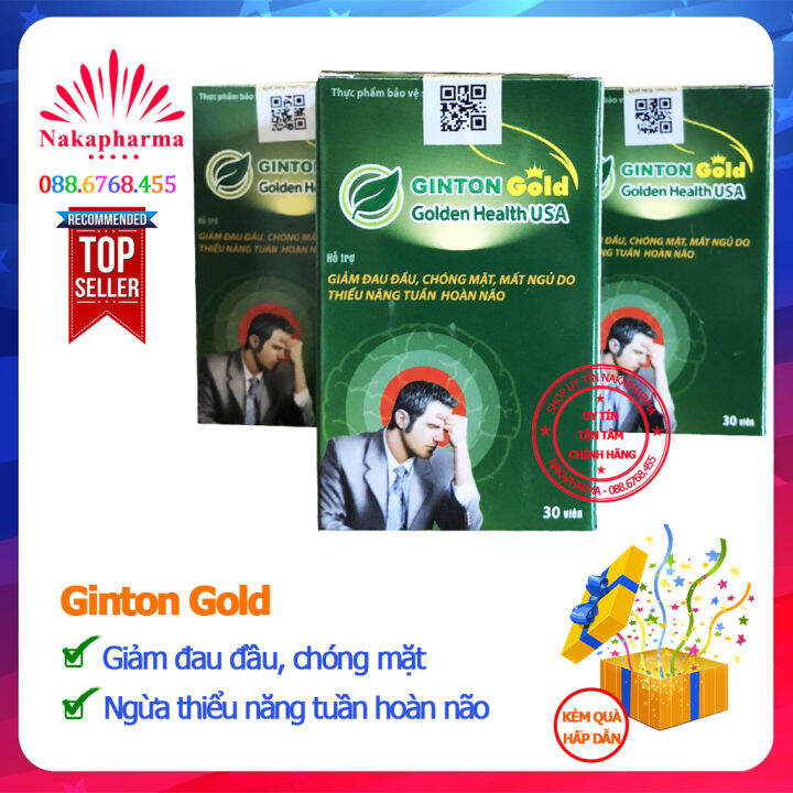 Ginton Gold – Giảm đau đầu, chóng mặt, mất ngủ do thiểu năng tuần hoàn ...