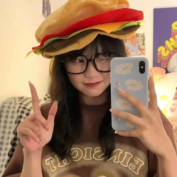 Lovely Funny Fast Food Fancy Hat Hamburger Headgear Cap Cute Headgear ...
