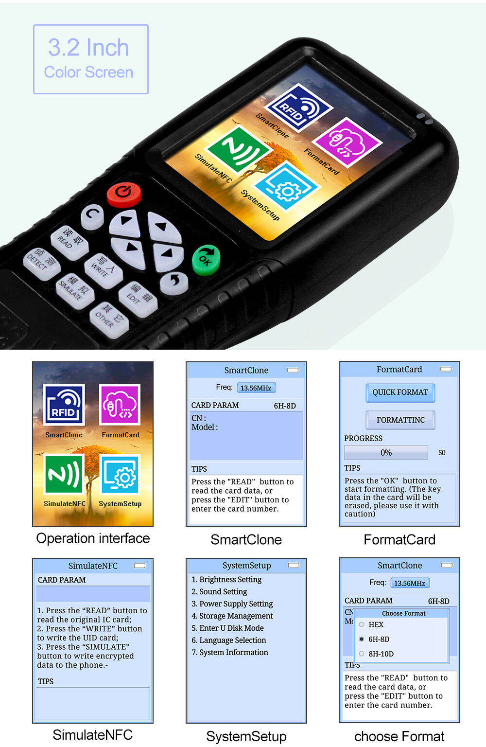 YiToo 2023รุ่นใหม่ RFID Reader Writer,คีย์การ์ดโปรแกรมเมอร์ถอดรหัสโร ...