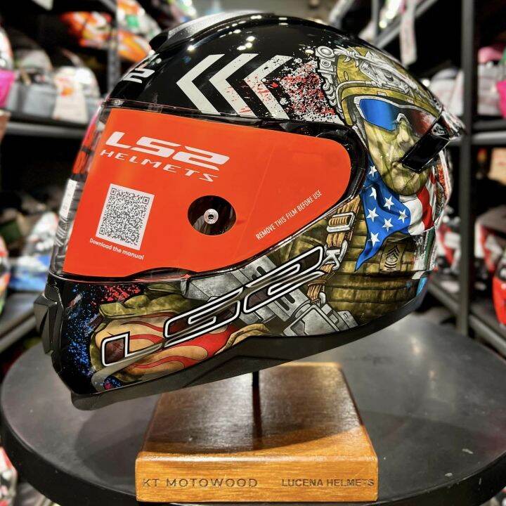 LS2 FF802 Flash Graphics Full Face Single Visor Helmet w/ FREE EXTRA ...