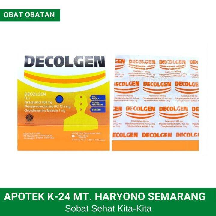 Decolgen Strip Isi 4 Tablet - Obat Flu Pilek Sakit Kepala | Lazada ...