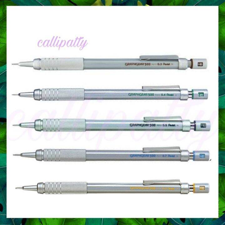 xcallipattyx Pentel Graph Gear 500 Pencil 0.3/0.4/0.5/0.7/0.9mm (Refill ...