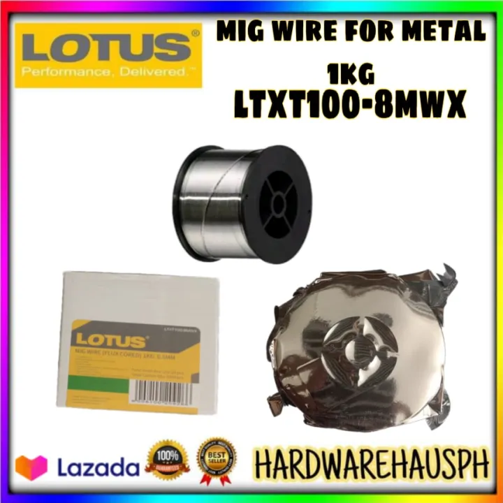 LOTUS Wire Flux Cored for Metal MIG Welding 1KG 0.8mm (LTXT100-8MWX ...