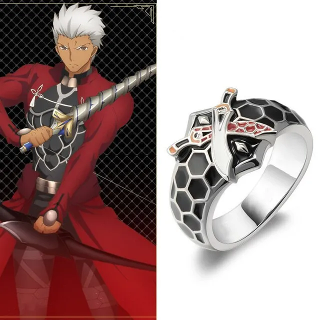 Fate/stay Night Emiya Archer Cosplay Finger Ring Fate Grand Order Rings ...
