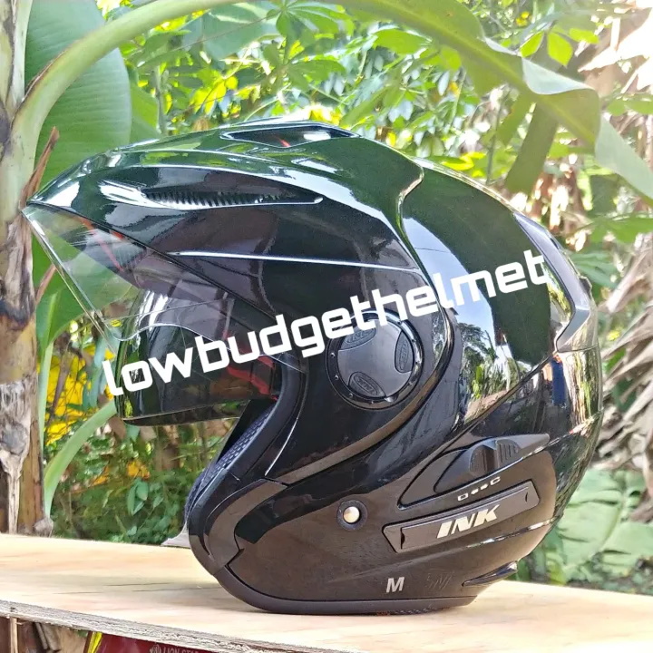 Helm INK Flash Black Met Double Visor Original | Lazada Indonesia
