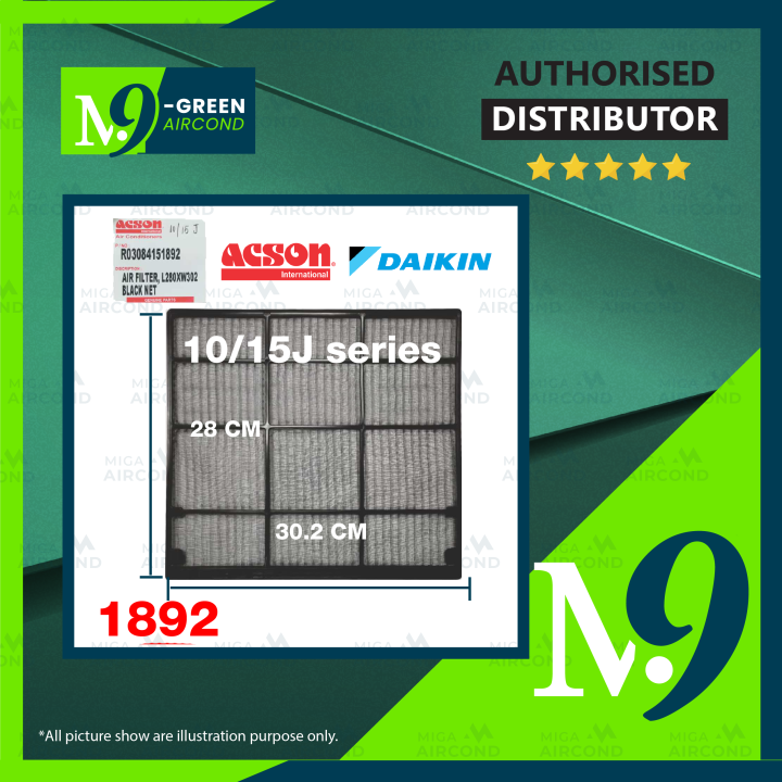 [ORIGINAL/GENUINE]ACSON 10J Series /15J Series Aircond Filter @ Daikin ...