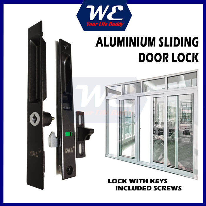 WE Glass Sliding Door Lock /Aluminium Door Lock 25mm /Kunci Pintu ...
