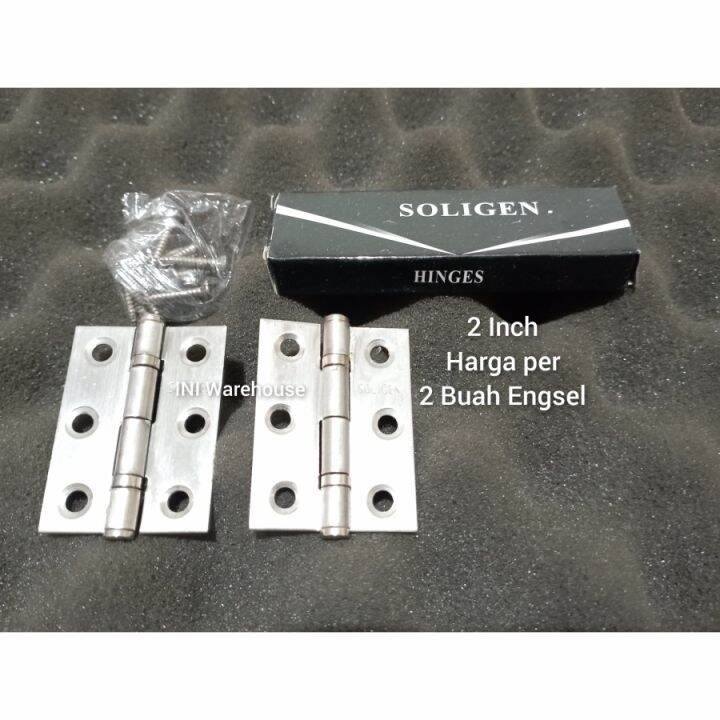 Soligen Engsel Tipis Stainless Steel untuk Lemari Perabot 2" 2 Inch ...