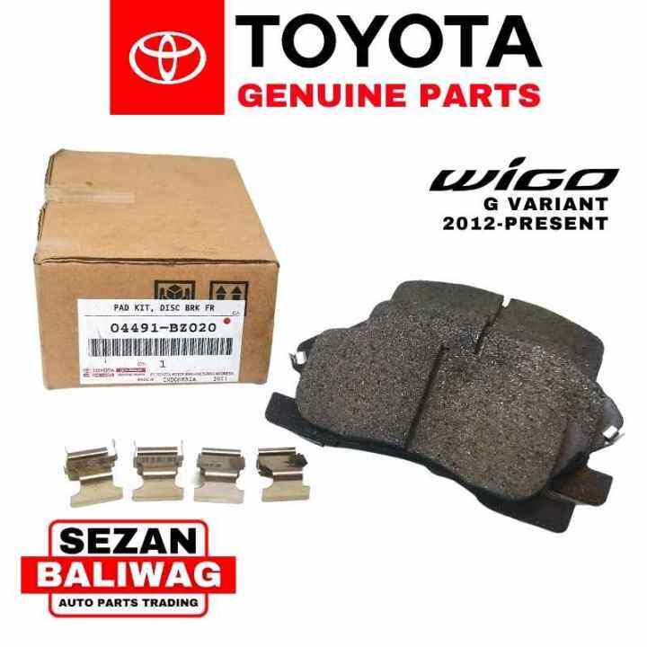 ORIGINAL TOYOTA FRONT BRAKE PAD SET WIGO G 2012-2022 04491-BZ020 ...