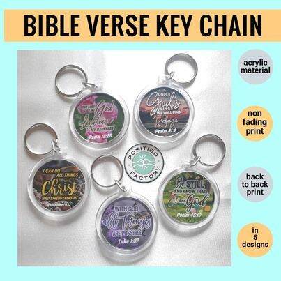 Bible Verse Keychain Round Acrylic Type in 5 Designs | Lazada PH