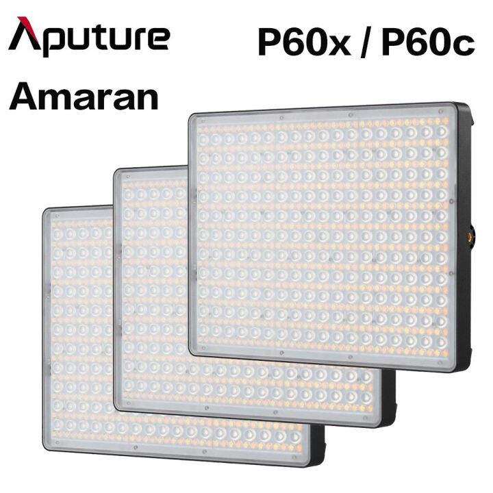 Aputure Amaran P60c 3-Light Kit RGBWW Full-Color P60x Bi-Color LED ...