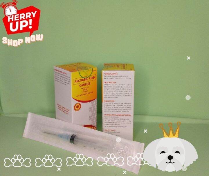 Canicee (Vitamin c) for Dogs 60ml with 1 FREE Syringe | Lazada PH