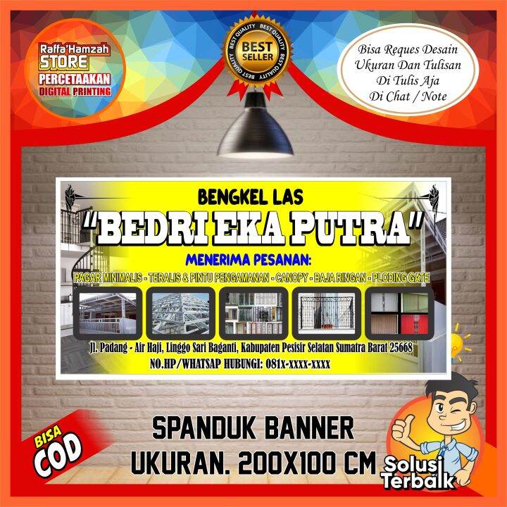 Spanduk Banner Bengkel Las terbaru custom 200x100 cm / banner Bengkel ...