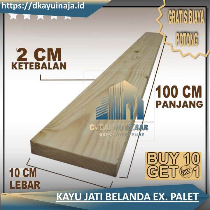 Papan Kayu Jati Belanda Ukuran Tebal 2cm Lebar 10cm Panjang 100cm ...