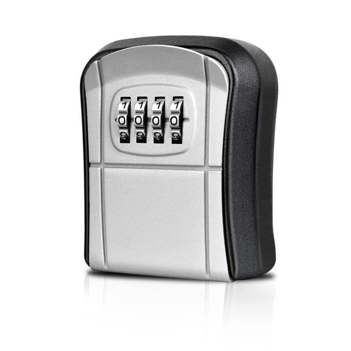 Key Box Wall Mounted Mini Key Safe Outdoor Key Box with Resettable 4 ...