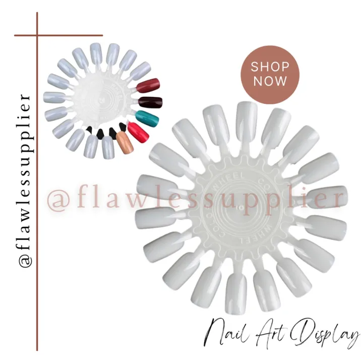[Bulat Round] Nail Wheel Color Chart Display / Display Warna Kuku Color ...