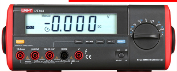 UNI-T-UT803จอแสดงผล LCD มัลติมิเตอร์แบบดิจิตอลท็อปม้านั่งโวลต์แอมแปร์ ...