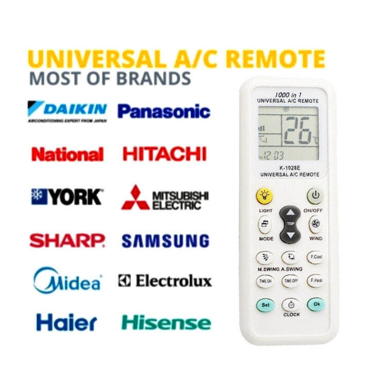 【PH Local】Aircon Universal Wireless Remote Control LCD AC Remote ...