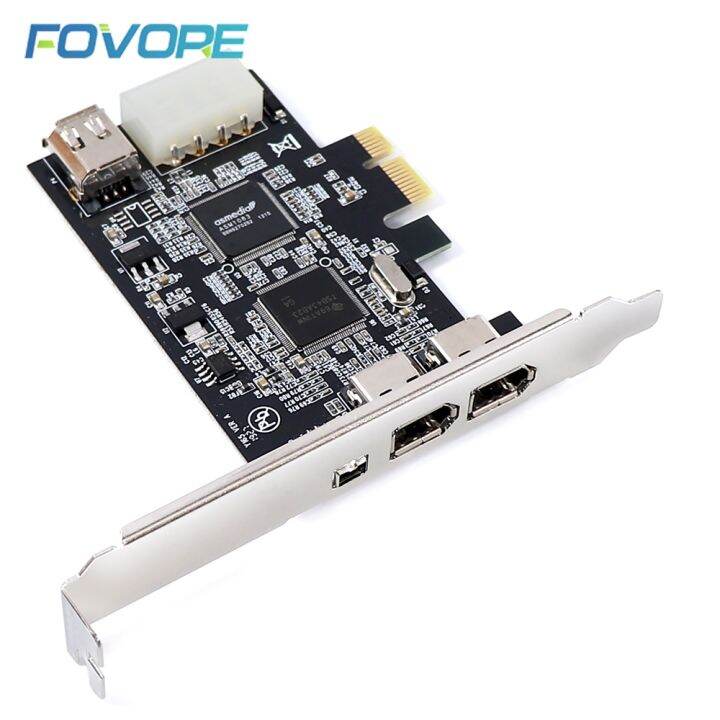 1 Set PCI-e 1X IEEE 1394 A 4 Port(3 1) Firewire Card Adapter 1394A PCI ...
