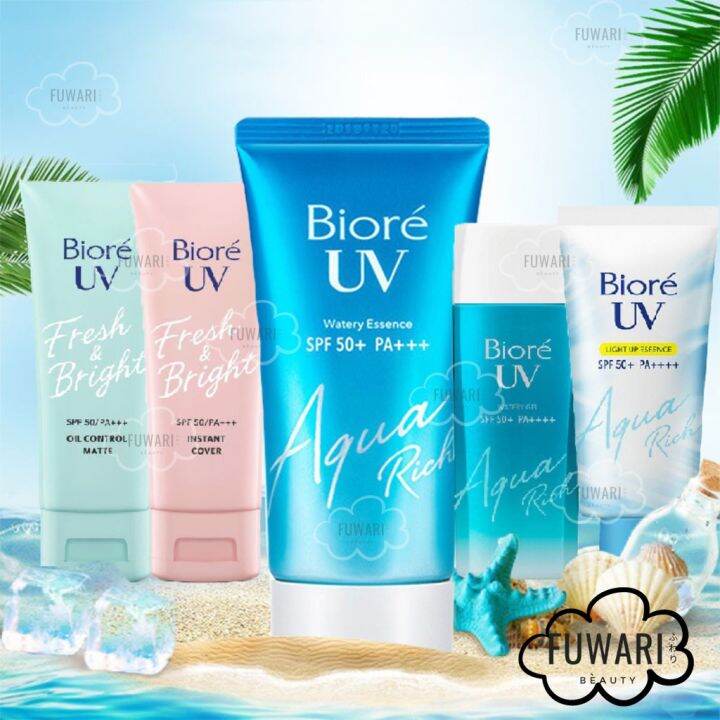 🟢 𝐅𝐔𝐖𝐀𝐑𝐈 🟢 BIORE UV Aqua Rich Watery Essence | Sunscreen Biore Gel SPF ...