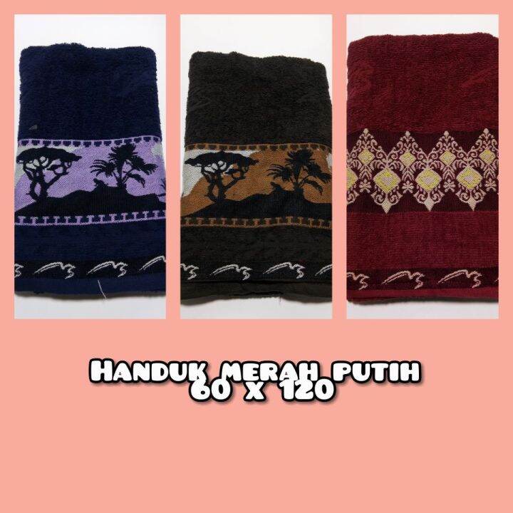 handuk mandi merah putih batik grade b 60x120 | Lazada Indonesia