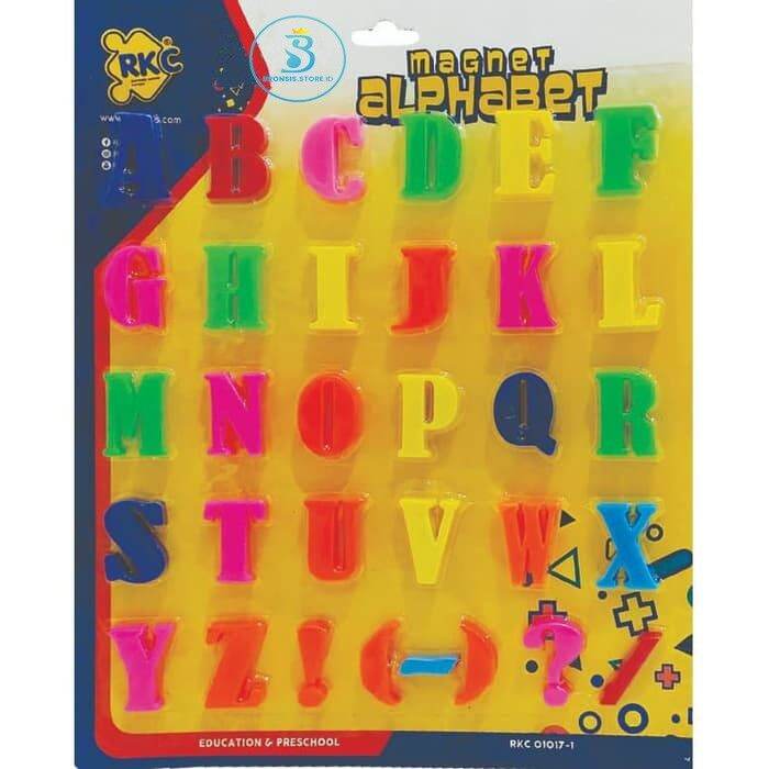 MAINAN EDUKASI ANAK HURUF ABJAD ALPHABETS RKC - TEMPELAN KULKAS WARNA ...
