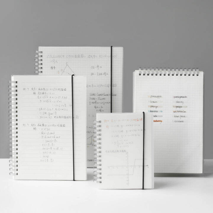 schoolhaul A6 A5 B5 notebook matte transparent cover with string upper ...