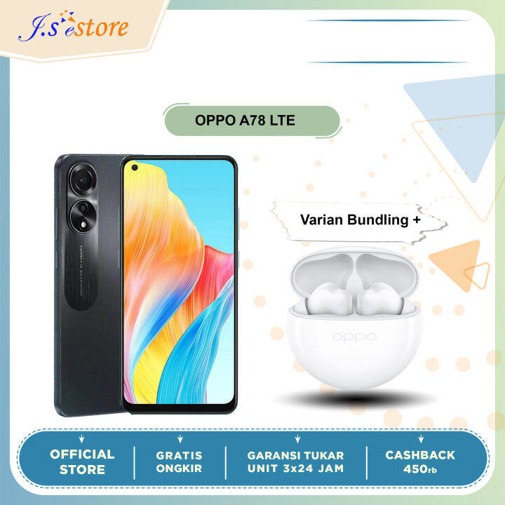 Oppo A78 LTE NFC Amoled FHD+ Garansi Resmi Indonesia | Lazada Indonesia