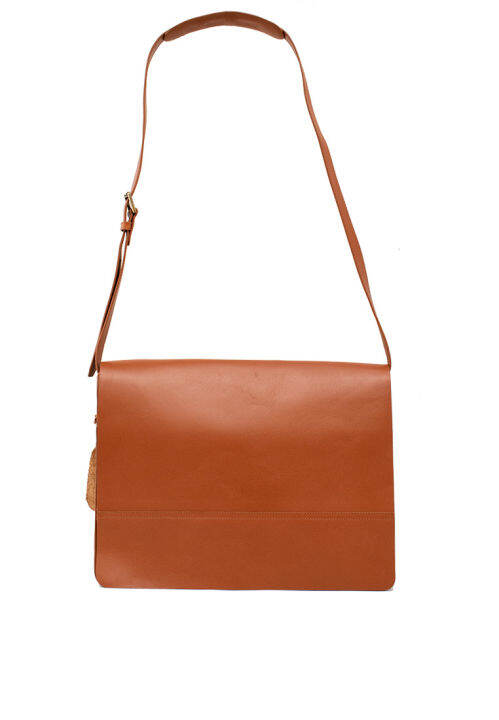 The Tannery Manila Radcliff Leather Messenger Bag, Saddle Tan | Lazada PH