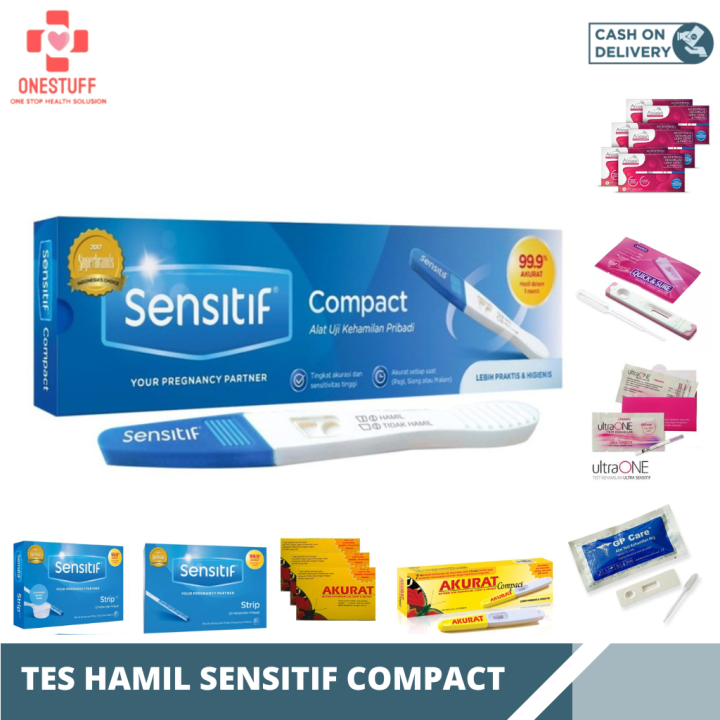 Onestuff Sensitif Compact Test Kehamilan Strip Tes pack Tespack ...