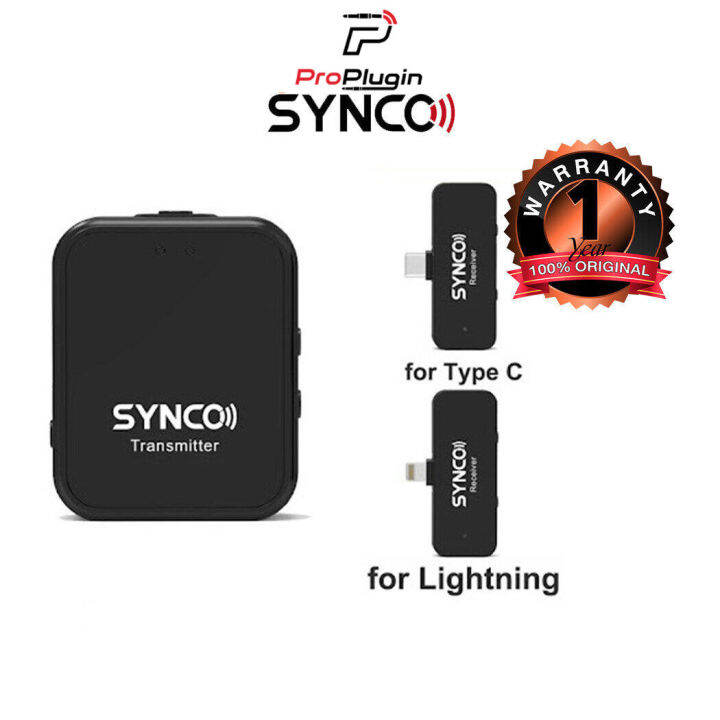 Synco G1TL 2.4G ไมโครโฟนไร้สาย Lavalier Lapel สำหรับ Smartphone (ProPlugin) | Lazada.co.th