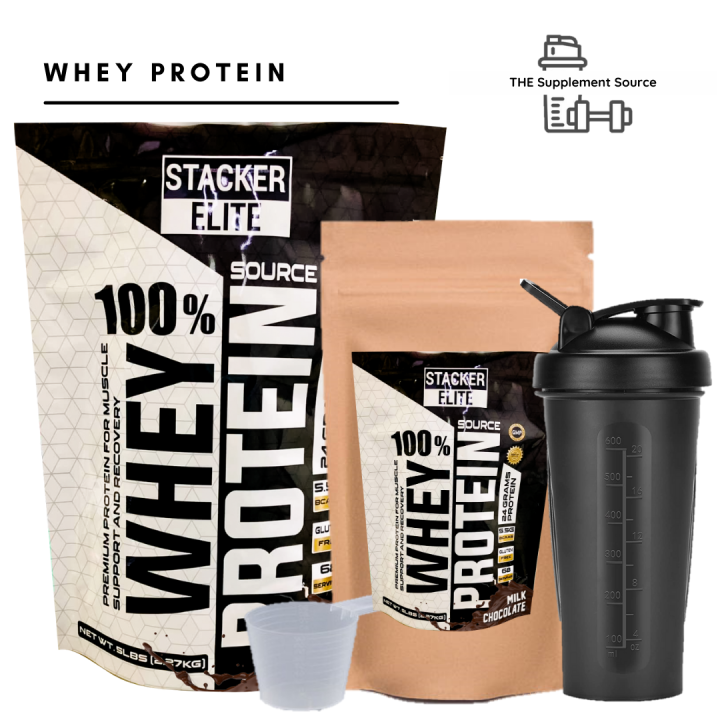 Stacker Elite 100% Whey Protein REPACKED 1lb, 2lbs with Shaker | Lazada PH