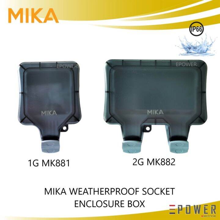 MIKA IP66 WEATHERPROOF SOCKET ENCLOSURE BOX 1G 2G | Lazada