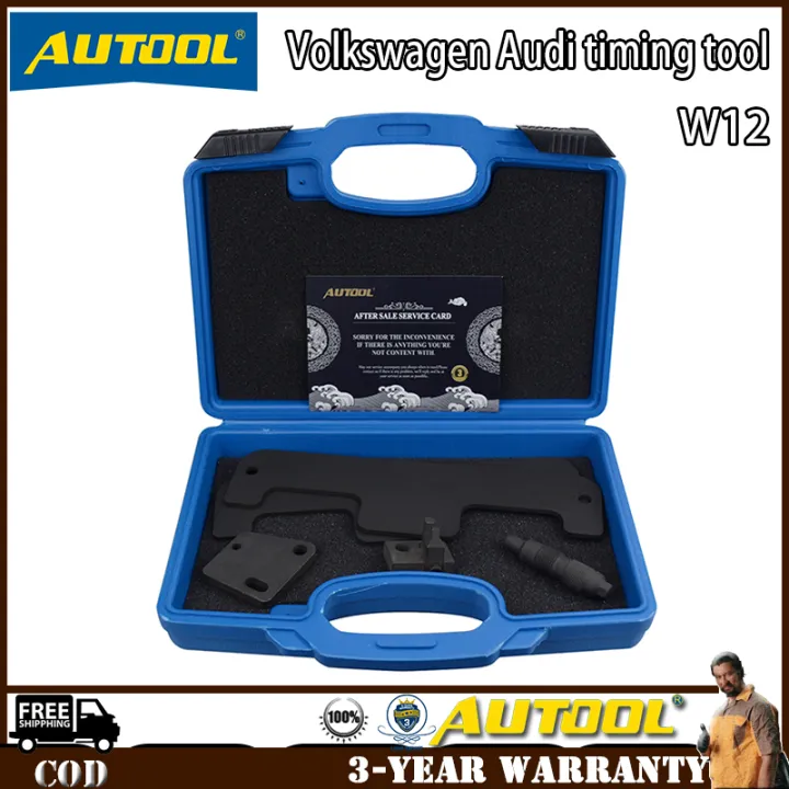 AUTOOL ชุดเครื่องมือจับเวลาเครื่องยนต์,ใช้ได้กับ Audi VW W8 W12 Touareg ...