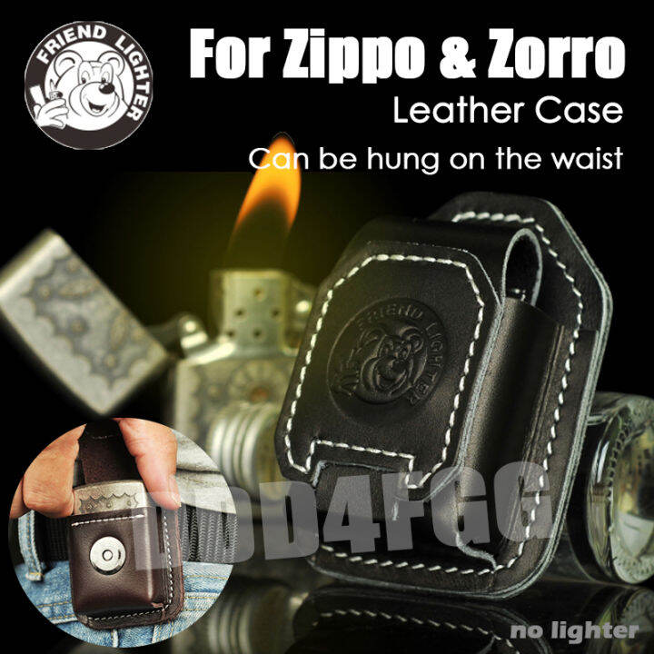 Leather Holster for Zippo & Zorro Lighter Cowhide Universal Protective Cover Case Cigarett Box ...