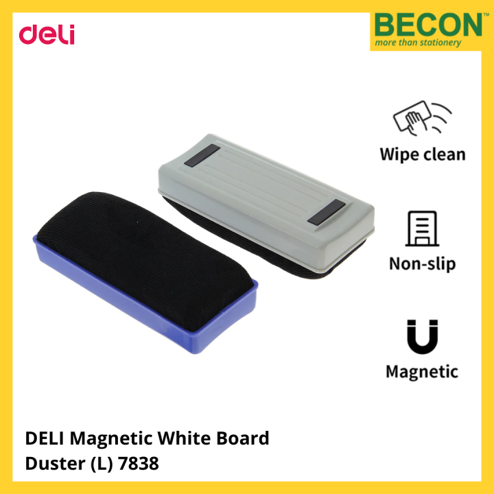 DELI Magnetic White Board Duster (L) 7838 | Lazada