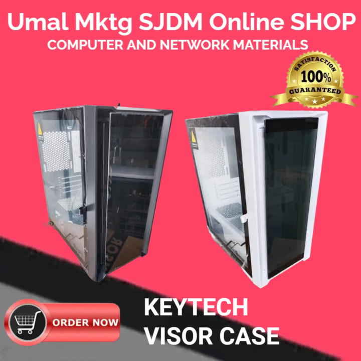 KEYTECH KNIGHT SERIES VISOR and VISOR MESH GAMING CASE TEMPERED GLASS ...