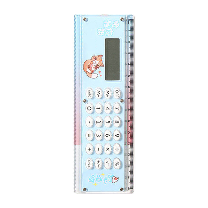 Ruler Calculator Multifunctional Large Display Screen Stationery 8 ...