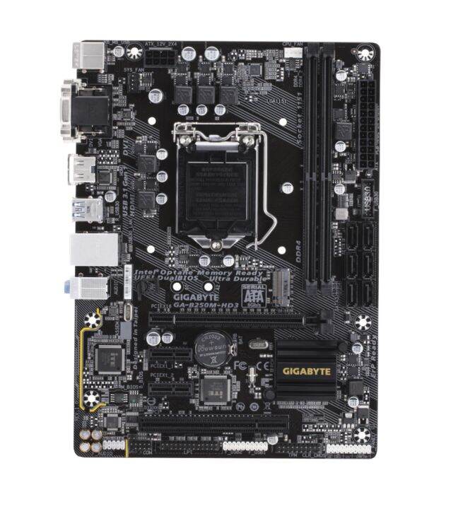 1151/MAINBOARD/GIGABYTE GA-B250M-HD3/GEN6-7th/DDR4/Micro-ATX/มีขั้วต่อ ...