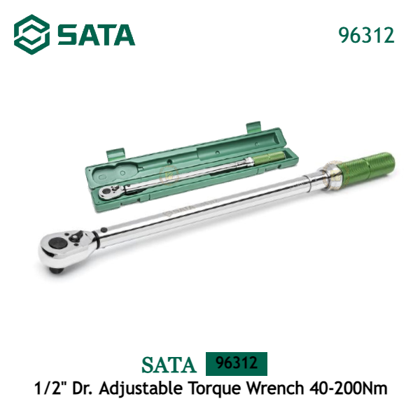 SATA 1/2" 40-200Nm Dr. Adjustable Torque Wrench ' 96312 ' | Lazada