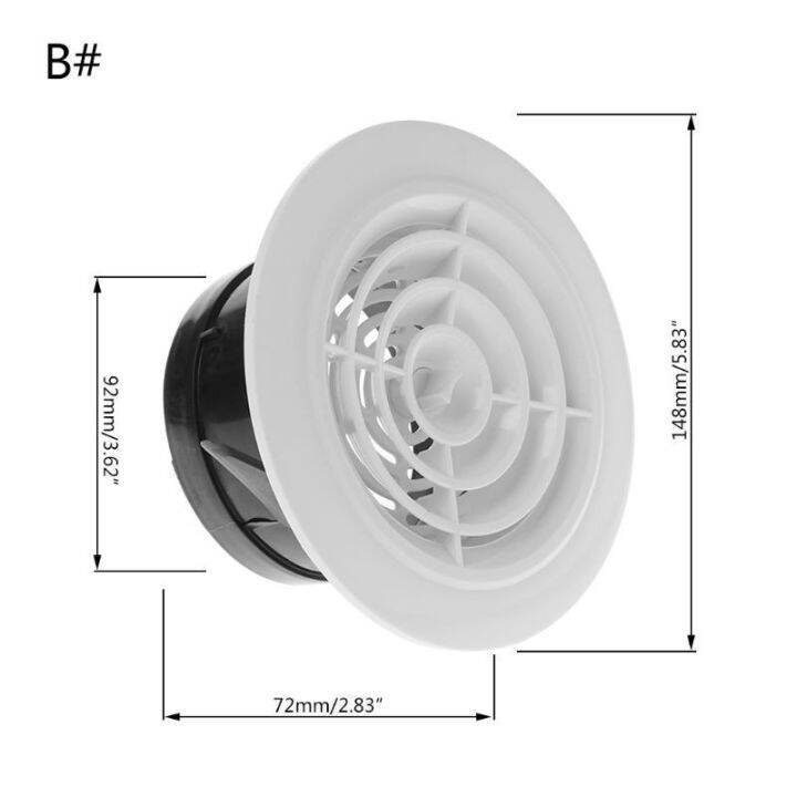 Air Vent Extract Valve Grille Round Diffuser Ducting Ventilation Cover ...