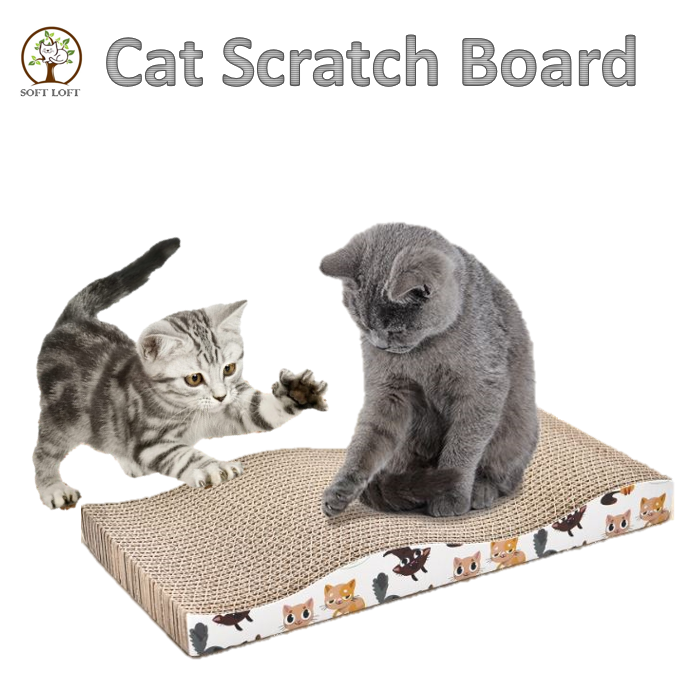 Cat Scratch Board Cat Scratcher Toy Scratching Pad Corrugated Cardboard ...