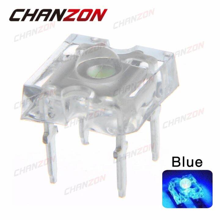 100pcs 3mm Led Piranha Blue 20ma Water Clear Round Lens Super Flux 3 Mm ...