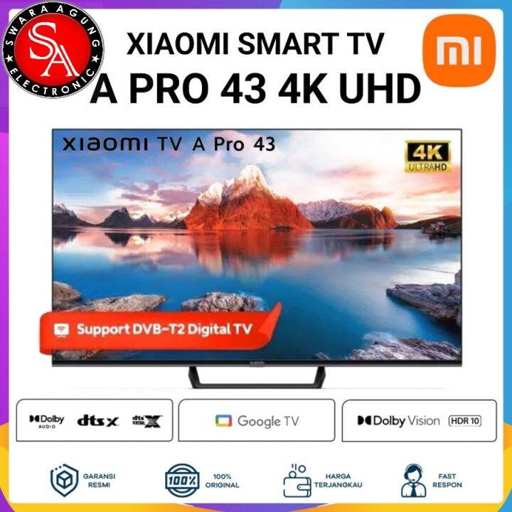 Led UHD 4K Google TV 43 Inch Xiaomi 43 A PRO Series -Android- Medan | Lazada Indonesia