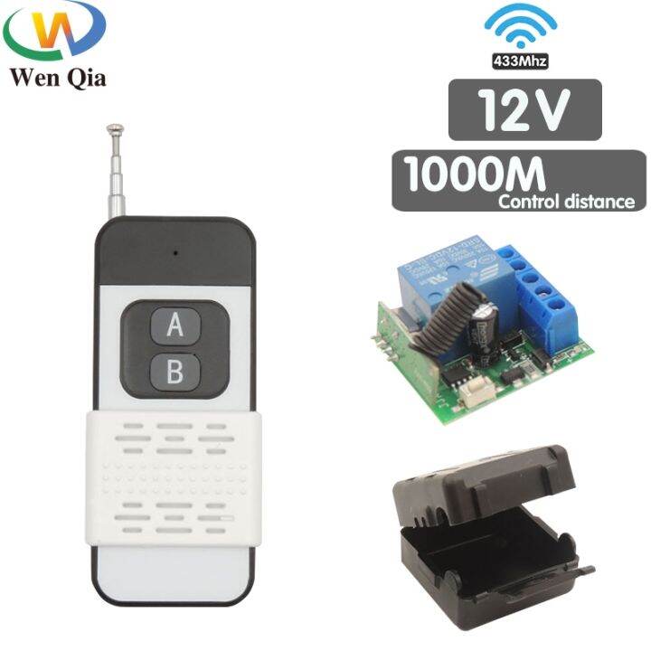 433 Mhz Wireless Light Switch Remote Control 1000 Meters Distance 12V ...