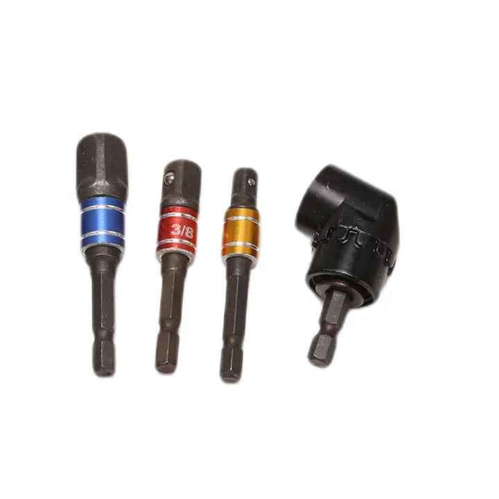 Impact Grade Driver Sockets Adapter Extension Set Drill Bit Right Angle ...