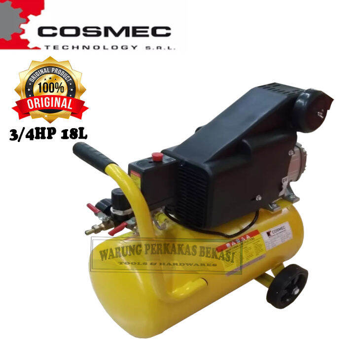 COSMEC 8 Liter / 18 Liter 3/4HP Mesin Kompressor 0.75 HP 2 Pilihan Type ...