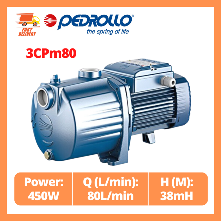 PEDROLLO 3CPm80 450W 1″x1″ 240V Multi-stage Centrifugal Pump | Lazada