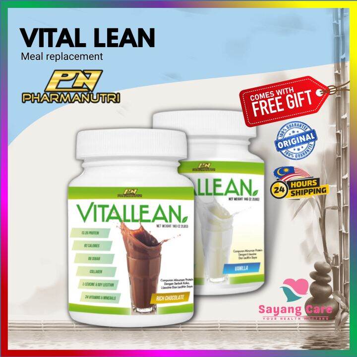 Pharmanutri VitalLean Vital Lean Meal Replacement HALAL 1kg 0g Sugar 92 ...