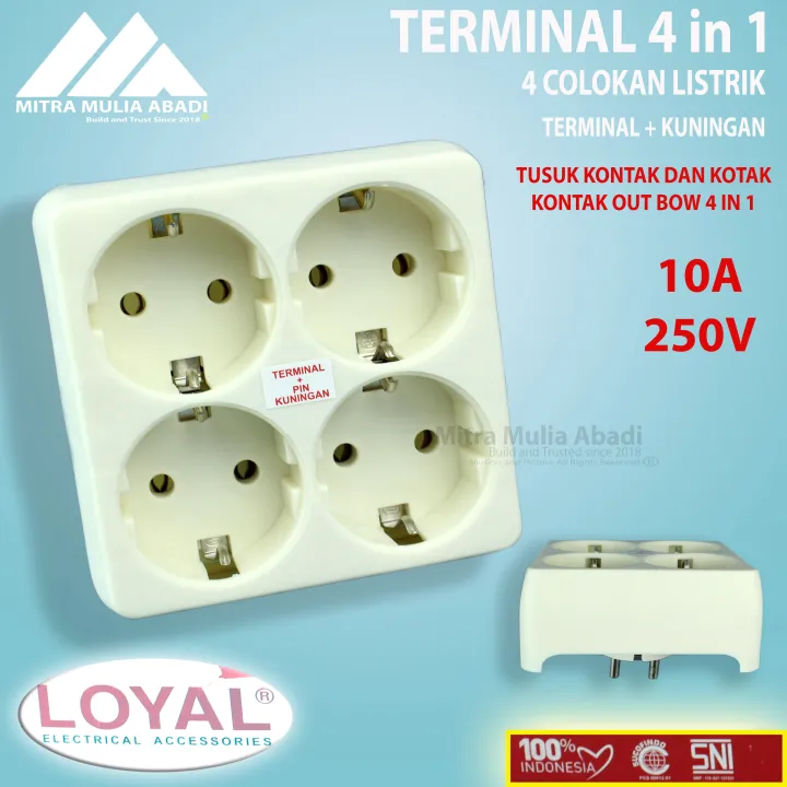 Stop Kontak Arde OB 4 in 1 Lubang Steker Colokan SNI LOYAL LY-906 | Lazada Indonesia